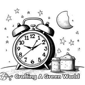 Alarm Clock Coloring Pages - Free & Printable!