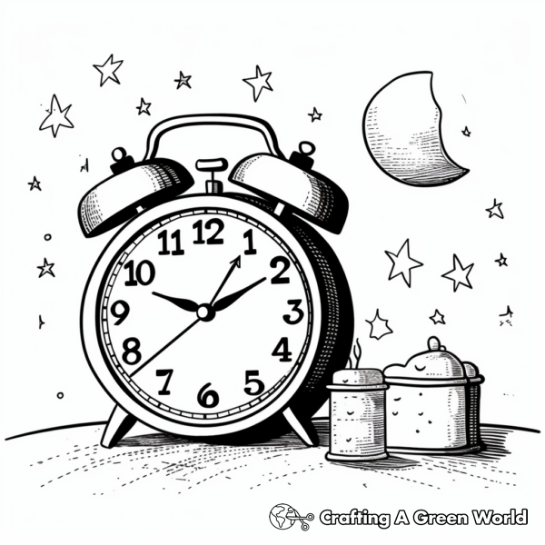 Alarm Clock Coloring Pages - Free & Printable!