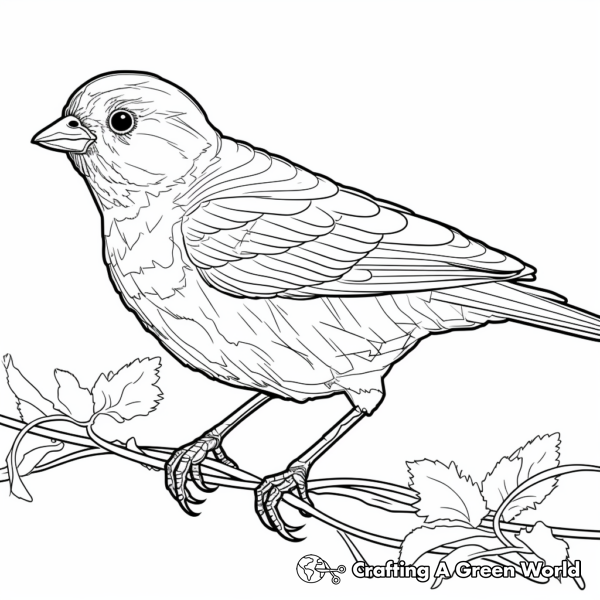 American Goldfinch Coloring Pages - Free & Printable!