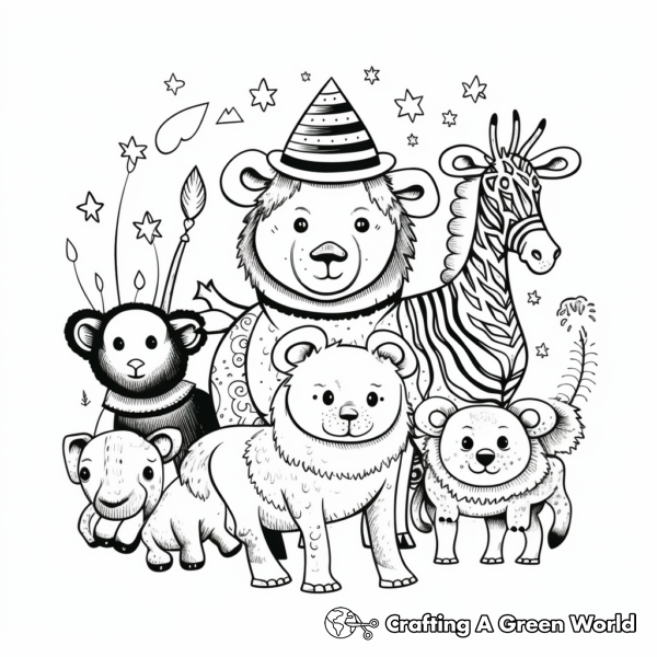 Circus Animal Coloring Pages - Free & Printable!