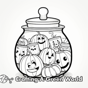 Candy Jar Coloring Pages - Free & Printable!