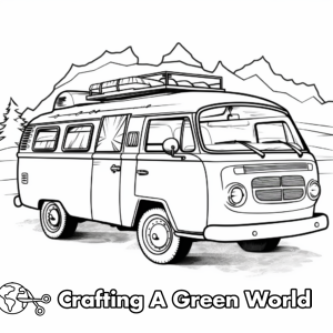 Hippie Van Coloring Pages - Free & Printable!