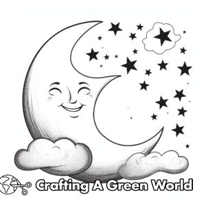 Sun Moon And Stars Coloring Pages - Free & Printable!