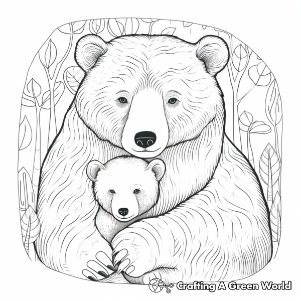 Hibernating Bear Coloring Pages - Free & Printable!