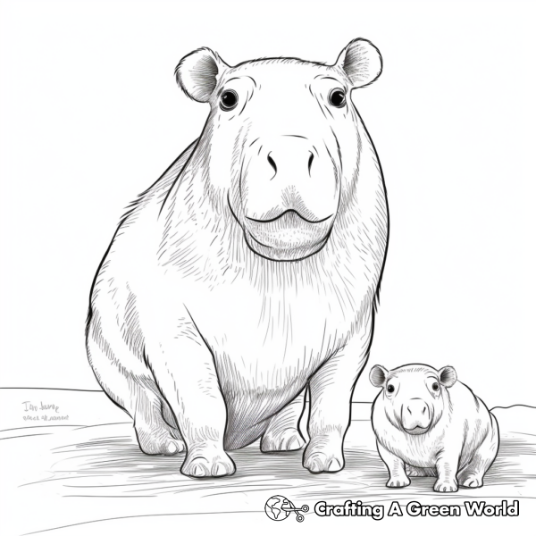 Capybara Coloring Pages - Free & Printable!