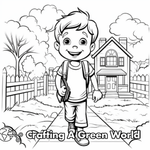First Day Of School Coloring Pages - Free & Printable!