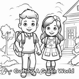 First Day Of School Coloring Pages - Free & Printable!