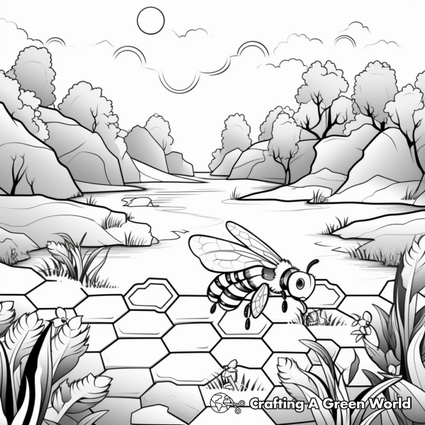 Honeycomb Coloring Pages - Free & Printable!
