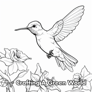 Ruby Throated Hummingbird Coloring Pages - Free & Printable!