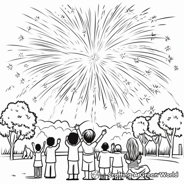 Fireworks Coloring Pages - Free & Printable!