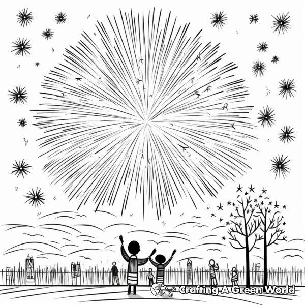 Fireworks Coloring Pages - Free & Printable!