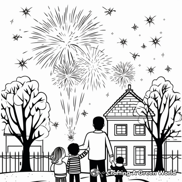 Fireworks Coloring Pages - Free & Printable!