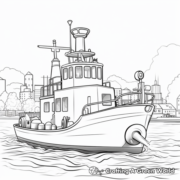Tugboat Coloring Pages - Free & Printable!