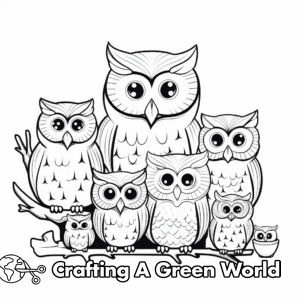 Owl Family Coloring Pages - Free & Printable!