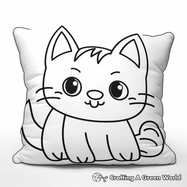 Cats on Pillows Coloring Pages - Free & Printable!