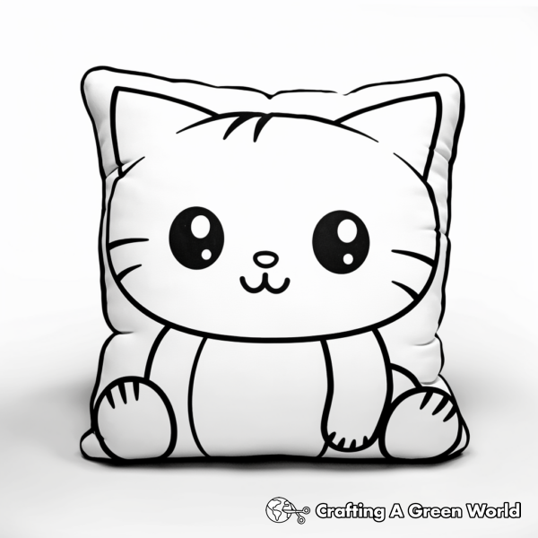 Cats on Pillows Coloring Pages - Free & Printable!