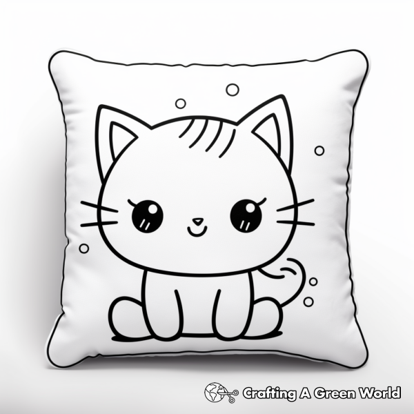 Cats on Pillows Coloring Pages - Free & Printable!