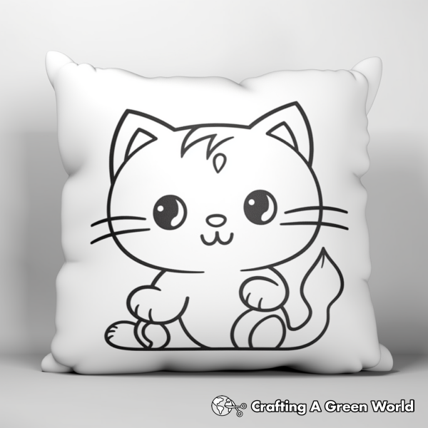 Cats on Pillows Coloring Pages - Free & Printable!