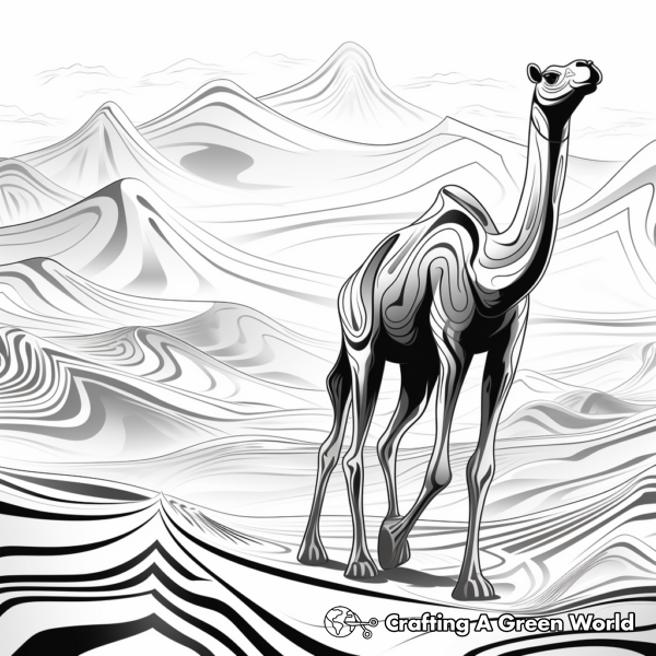 Camel In Desert Coloring Pages - Free & Printable!