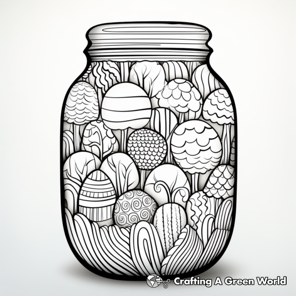 Candy Jar Coloring Pages - Free & Printable!