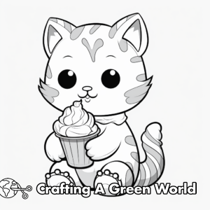 Cats and Ice Cream Coloring Pages - Free & Printable!