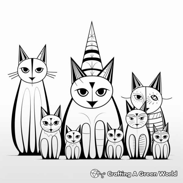 Cat Pack Coloring Pages - Free & Printable!