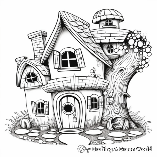 Gnome House Coloring Pages - Free & Printable!