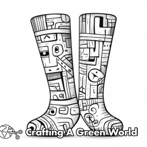 Crazy Socks Coloring Pages - Free & Printable!