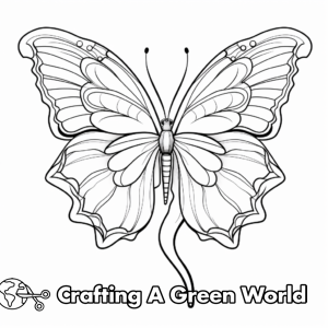 Half Butterfly Half Flower Coloring Pages - Free & Printable!