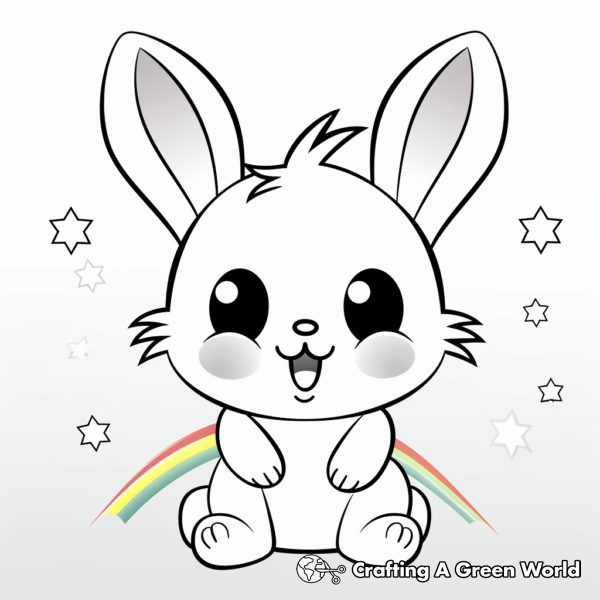 Kawaii Bunny Coloring Pages - Free & Printable!