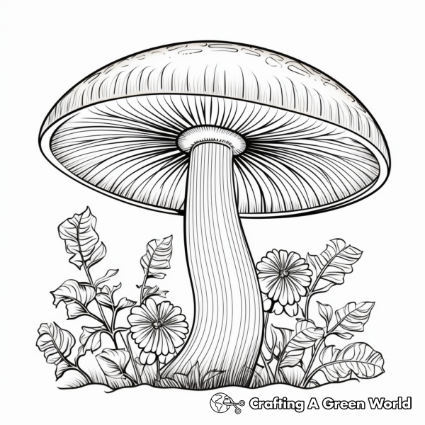 Realistic Mushroom Coloring Pages - Free & Printable!