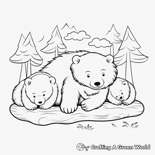 Sleeping Bear Coloring Pages - Free & Printable!