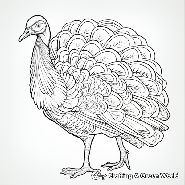 Realistic Turkey Coloring Pages - Free & Printable!