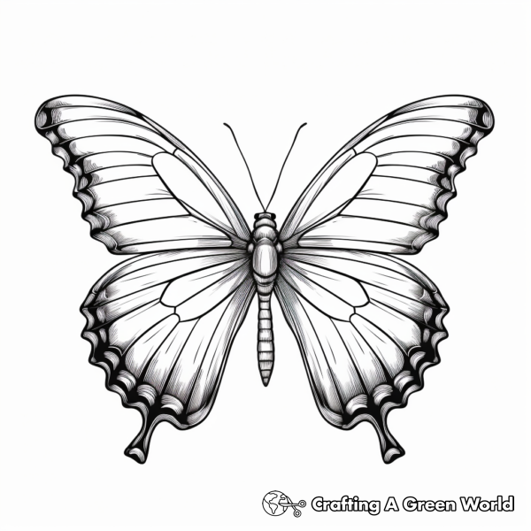 Blue Morpho Butterfly Coloring Pages - Free & Printable!