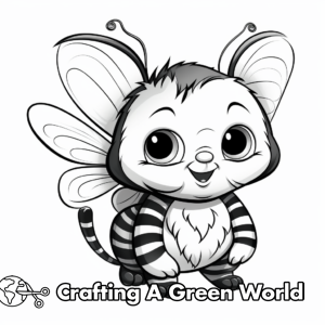 Cat Bee Coloring Pages - Free & Printable!