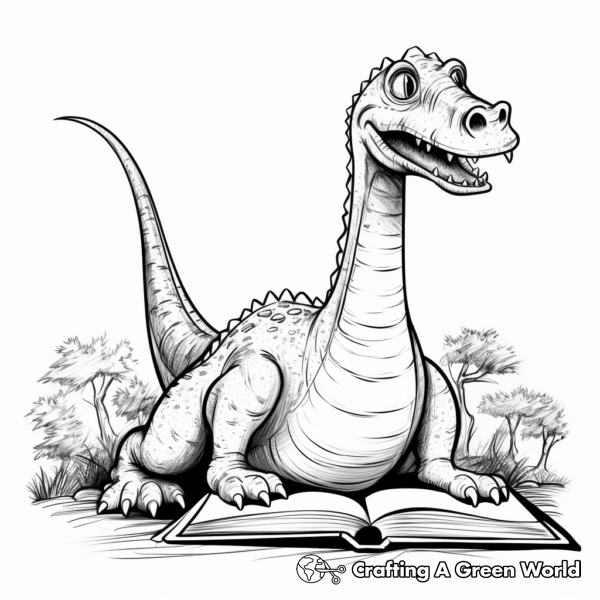 Dinosaur Book Coloring Pages - Free & Printable!