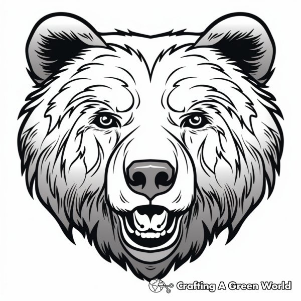Bear Face Coloring Pages - Free & Printable!