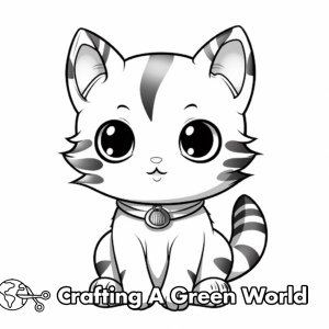 Kawaii Cat Coloring Pages - Free & Printable!