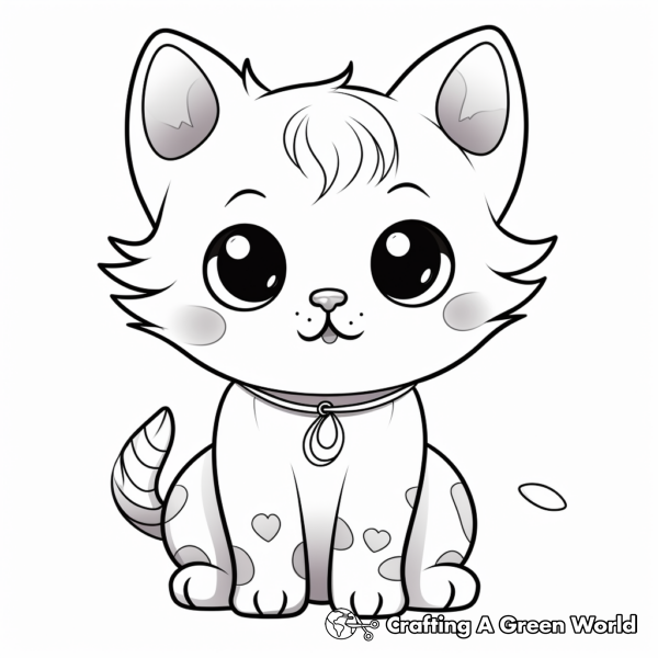 Kawaii Cat Coloring Pages - Free & Printable!