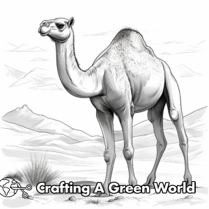 Camel In Desert Coloring Pages - Free & Printable!