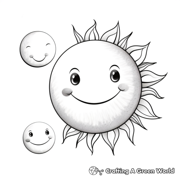 Sun And Moon Coloring Pages - Free & Printable!