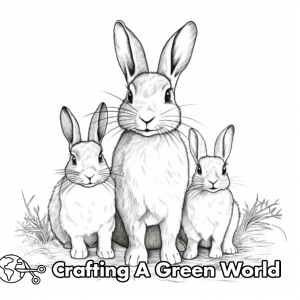 Bunny Family Coloring Pages - Free & Printable!