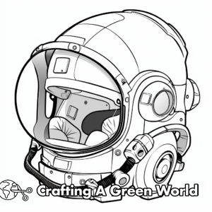 Astronaut Helmet Coloring Pages - Free & Printable!