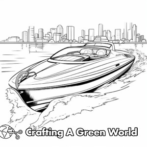 Speed Boat Coloring Pages - Free & Printable!