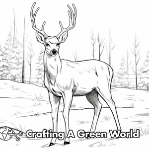 White Tailed Deer Coloring Pages - Free & Printable!