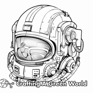 Astronaut Helmet Coloring Pages - Free & Printable!