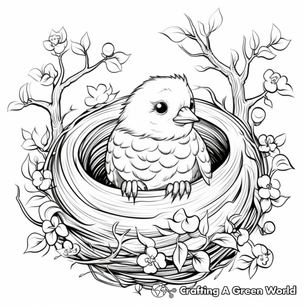 N Is For Nest Coloring Pages - Free & Printable!