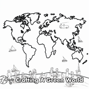 World Map Coloring Pages - Free & Printable!