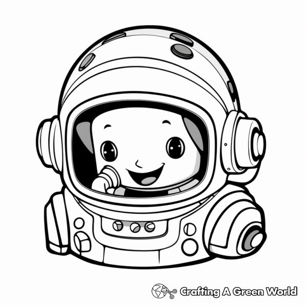 Astronaut Helmet Coloring Pages - Free & Printable!