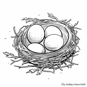 Bird Nest Coloring Pages - Free & Printable!
